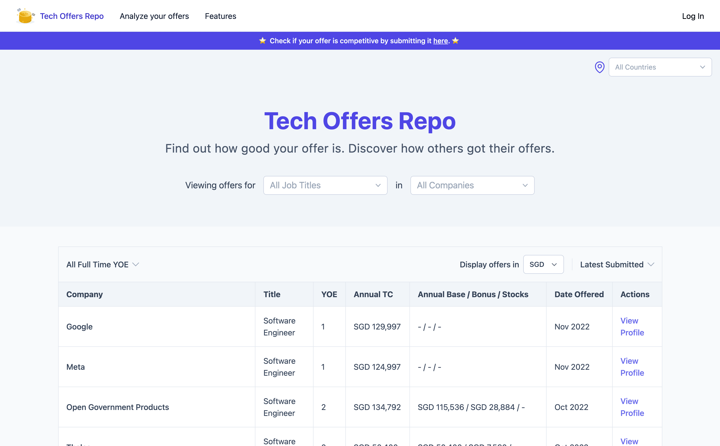 Features - Tech Offers Repo